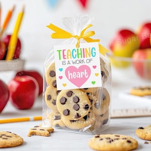 Teaching Appreciation Tag Printable Teaching is a Work of Heart Last ...