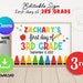 Editable First Day of 3rd Grade Sign, EDITABLE PRINTABLE 1st Day of ...
