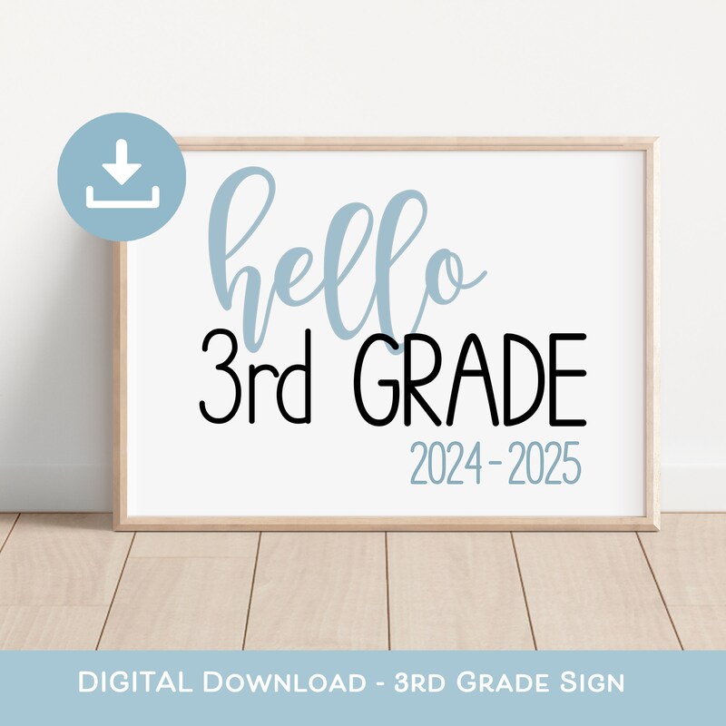 3rd Grade Sign - Etsy