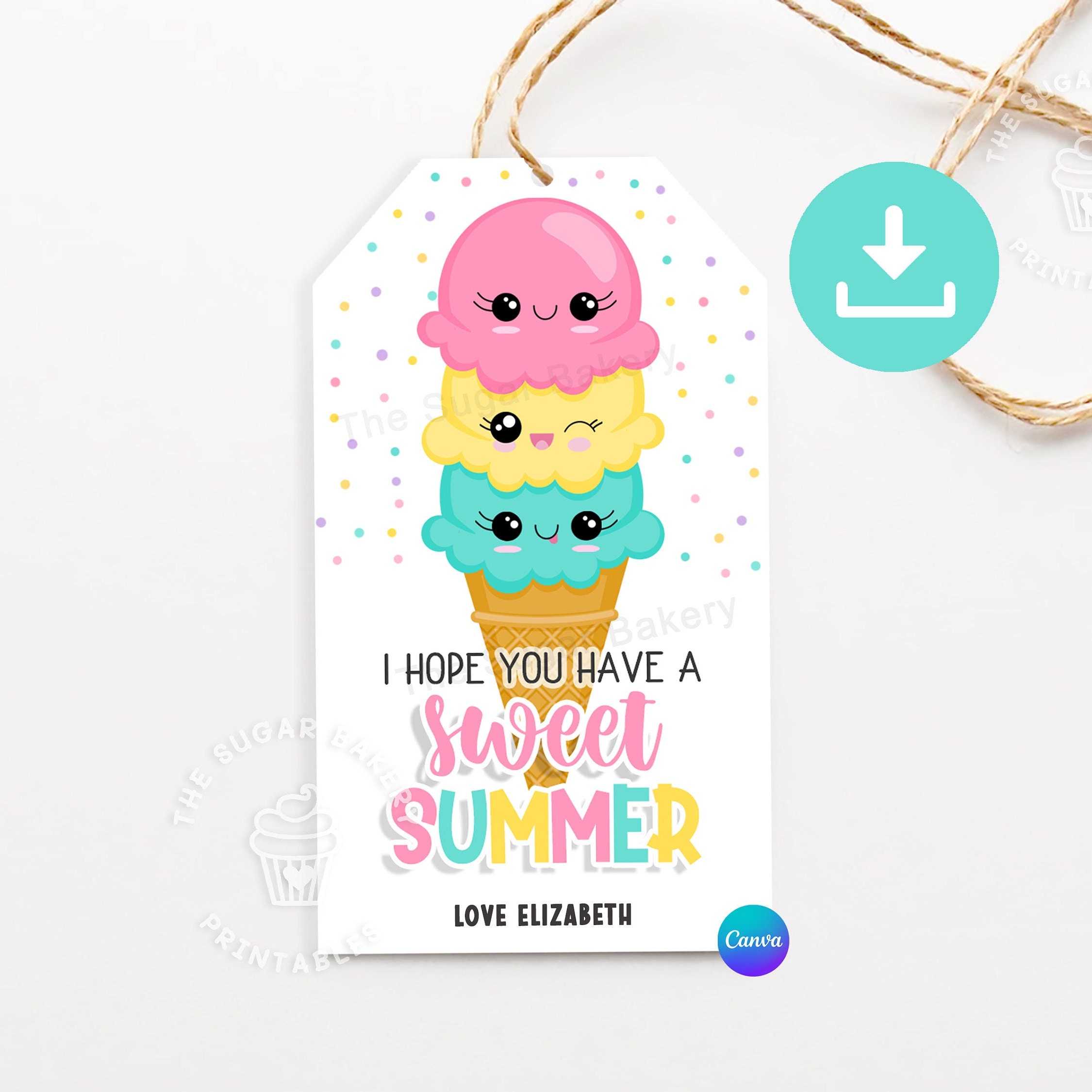 Have a SWEET SUMMER Tag Popsicle Ice Cream Printable Treat Tag End of ...