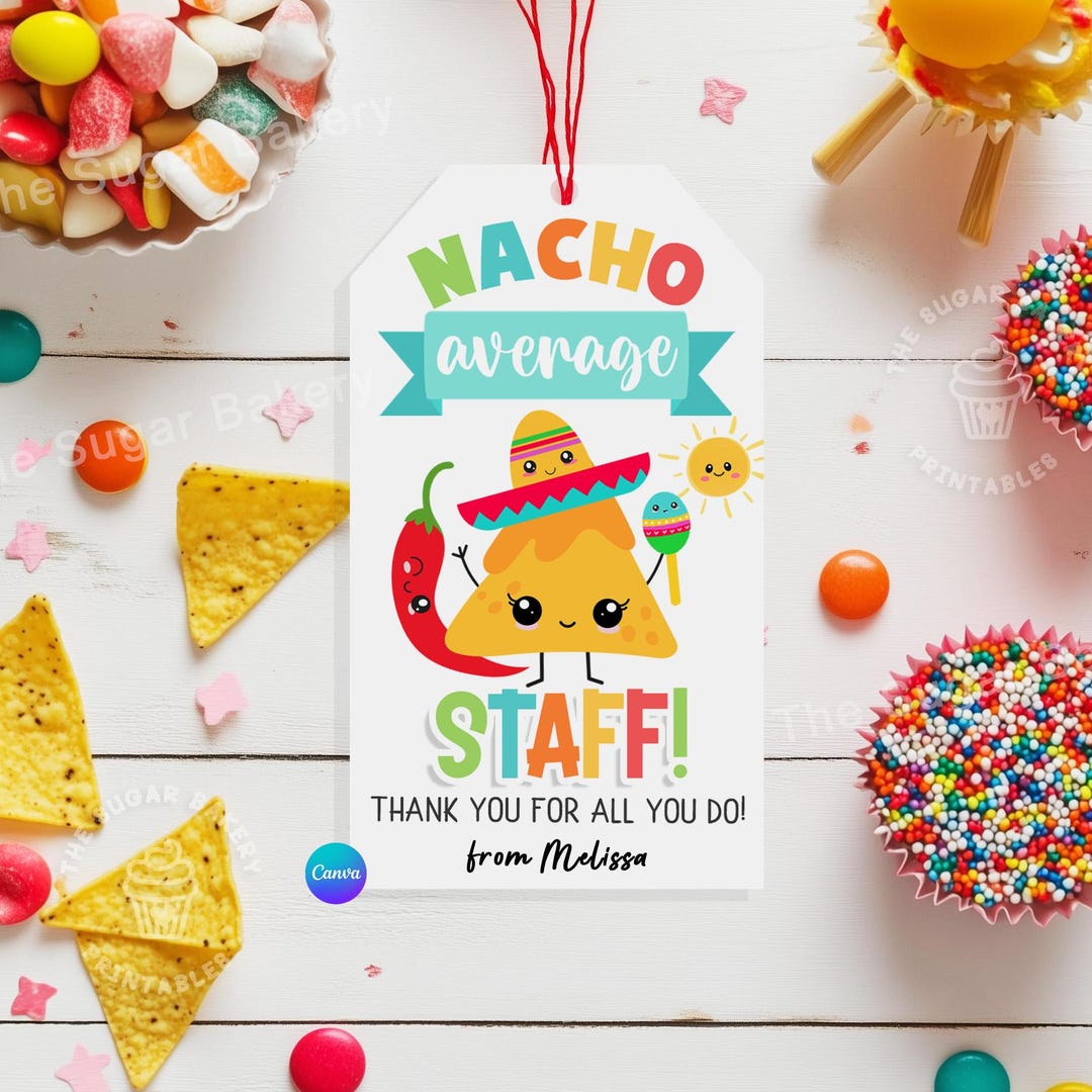 NACHO Average STAFF Tag, Gift Ideas for Staff, Employee Gift Tags ...