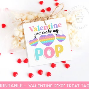 You Make My Heart POP Tag, POPPIN' Valentines Tag, Valentine Tag ...