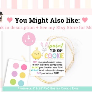 Printable EASTER DIY Cookie Kit Instructions, Easter Diy Cookie Kit ...
