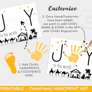 Christmas NATIVITY Handprint Art, JOY to the World, Sunday School Craft ...