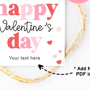 Printable Happy Valentines Day Gift Tag, Valentines Day Tag, SWEET ...
