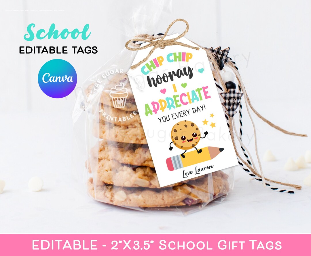 Teacher Appreciation Tag Chip Chip Hooray Tag TEACHER Thank - Etsy