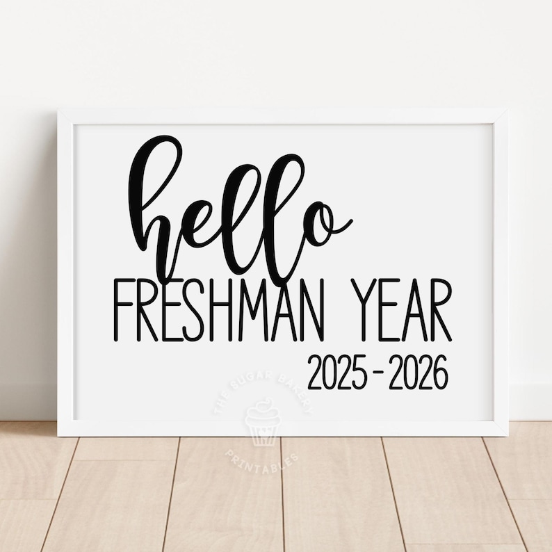 First Day of FRESHMAN YEAR Sign Printable 1st Day of 9th Grade School ...