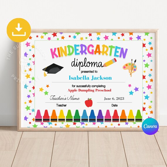 Kindergarten Graduation Certificate Border