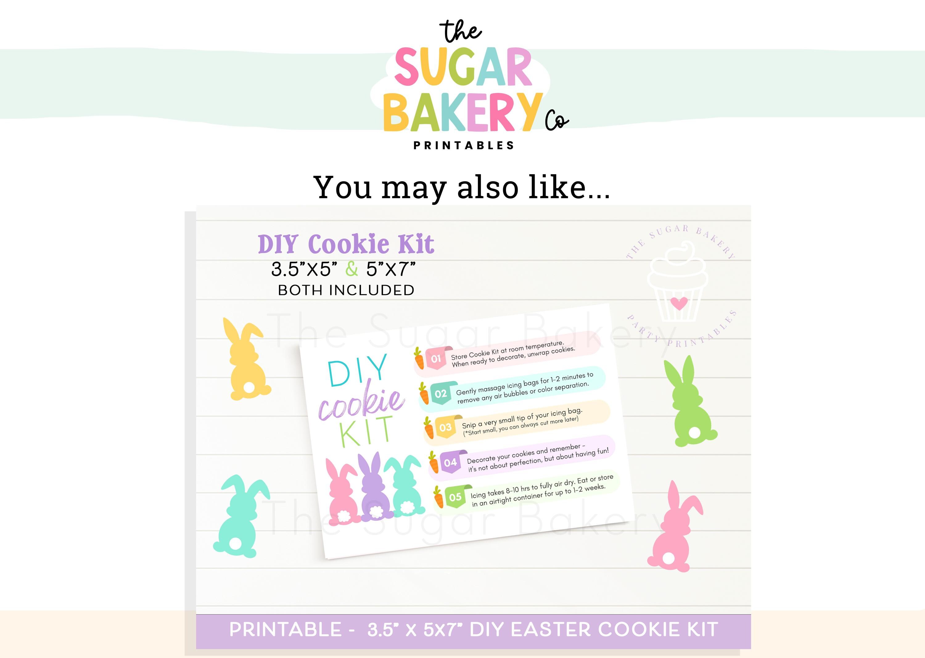 Printable PYO COOKIE Card Instructions, Instant Download Paint Your Own ...