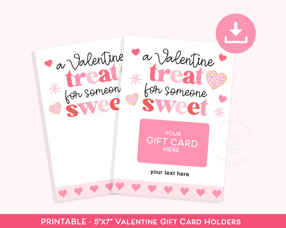 Printable Valentine Gift Card Holder, A Valentine Treat for Someone ...