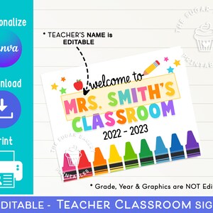 First Day of School CLASSROOM SIGN Welcome to My Classroom - Etsy