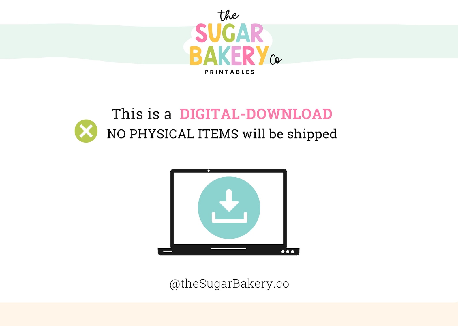 Printable PYO COOKIE Card Instructions, Instant Download Paint Your Own ...