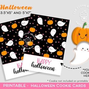 Happy Halloween Cookie Card, 3.5x5 Mini Cookie Card, 5x7 Cookie Card ...