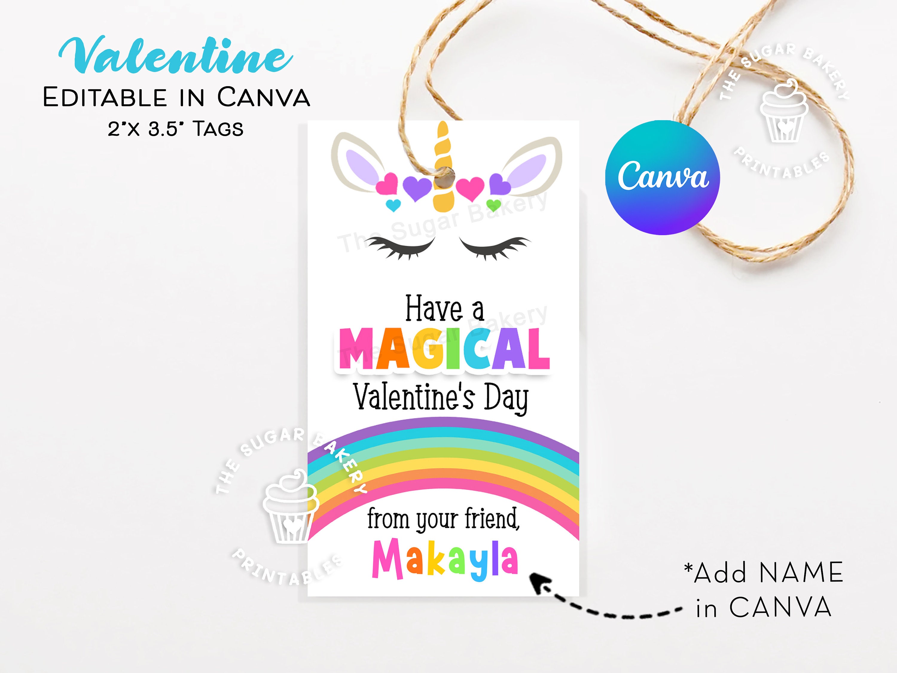Editable Unicorn Valentine Tags Have a MAGICAL Valentine's Day Cards ...