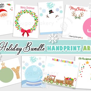 Holiday Handprint Craft Bundle Christmas Handprint Art Preschool ...