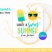 Have a SWEET SUMMER Tag, Popsicle Ice Cream Printable Treat Tag, End of ...