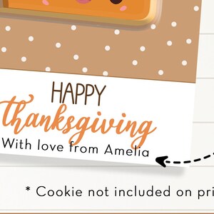 Happy Thanksgiving Cookie Card, 3.5x5 and 5x7 Mini Cookie Card, Fall ...
