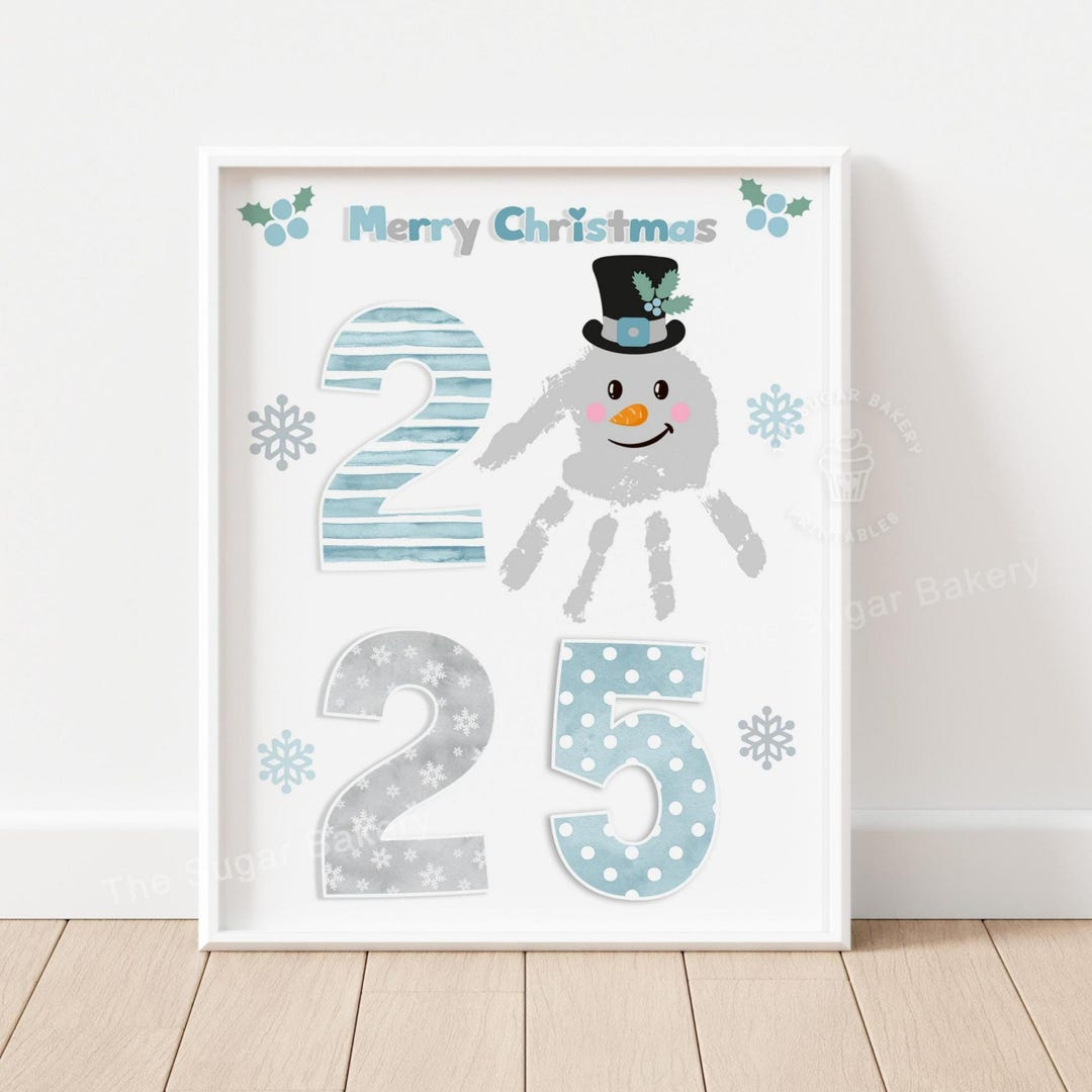 Christmas Snowman Handprint Craft 2025 Christmas Handprint Art for Kids ...