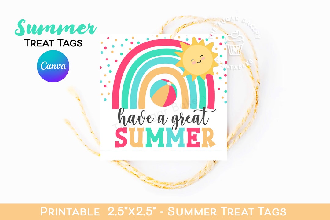 Have a GREAT SUMMER Tag End of Year Student Gift Tag Beach - Etsy