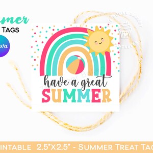 Have a GREAT SUMMER Tag, End of Year Student Gift Tag, Beach BALL ...