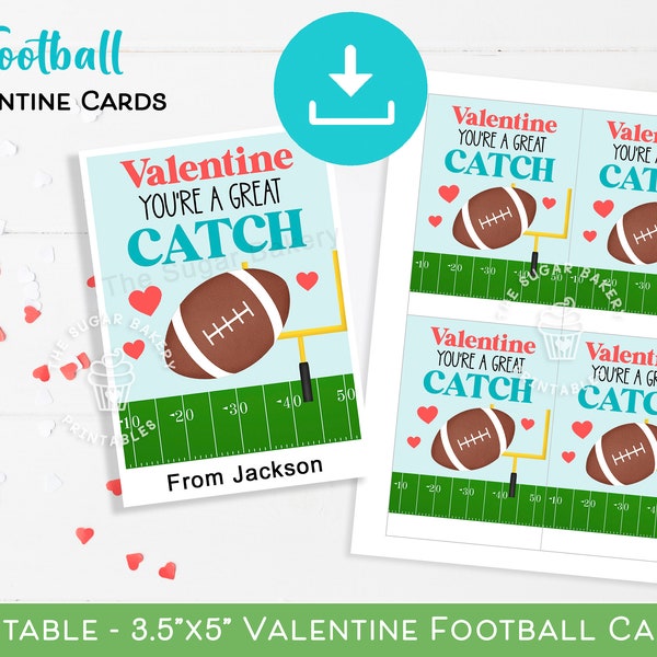 Football Valentine - Etsy