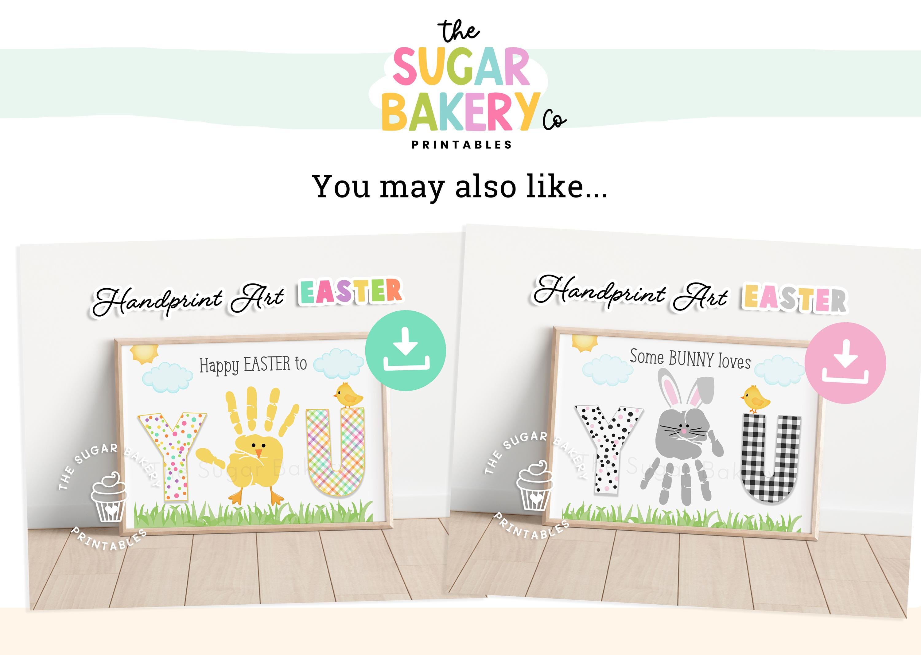Easter Footprint Art, My First Footprint Handprint Baby's 1st Easter ...