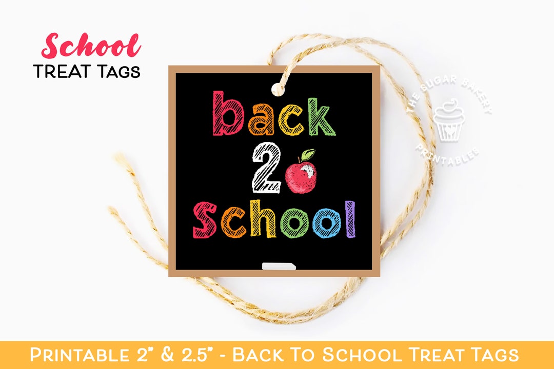 Back to School Cookie Tags, Chalkboard Happy 1st Day TAG. First Day of ...