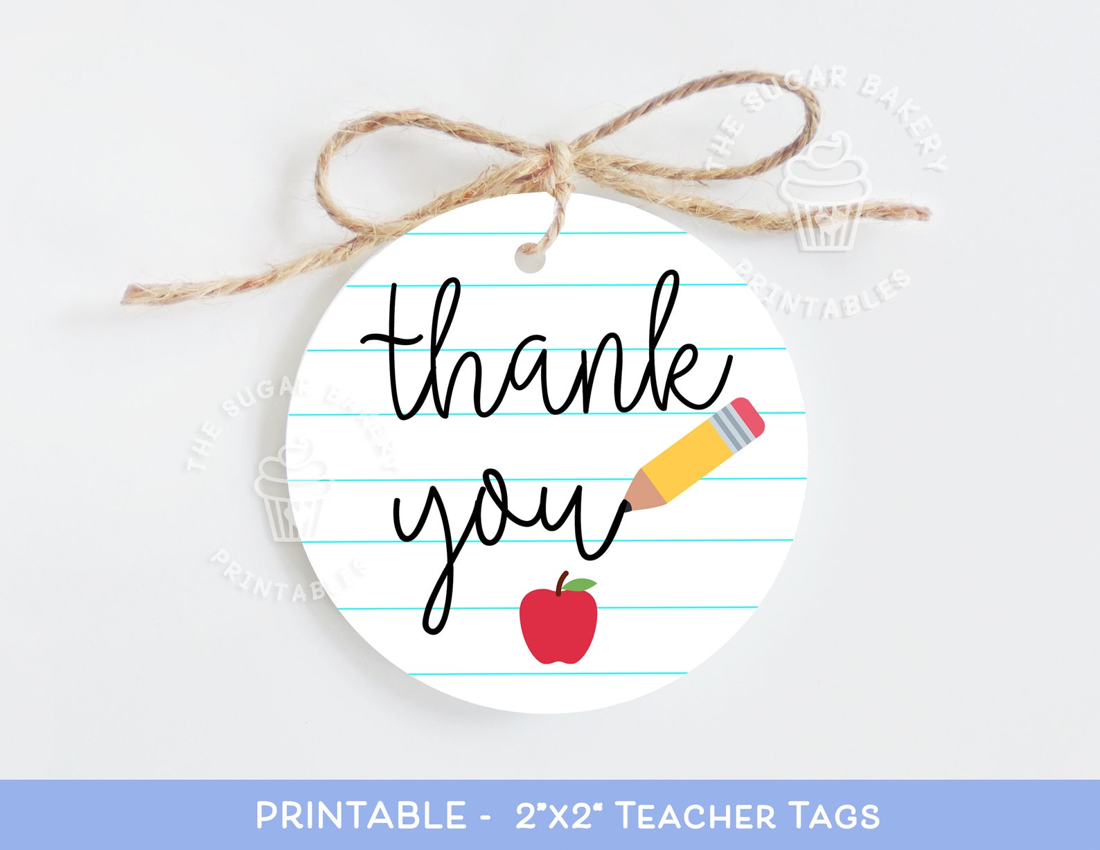 Teacher Appreciation TAG, Printable TEACHER Thank You Gift Tag, Thank ...