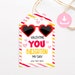 Printable HEART Sunglasses Valentine TAGS, You Brighten My Day ...