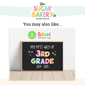 FIRST Day of 2nd GRADE Sign Printable 2nd Grade School Sign 2nd Grade ...