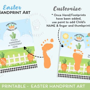 Easter Handprint Craft, Easter FOOTPRINT ART, Easter Carrot Patch ...
