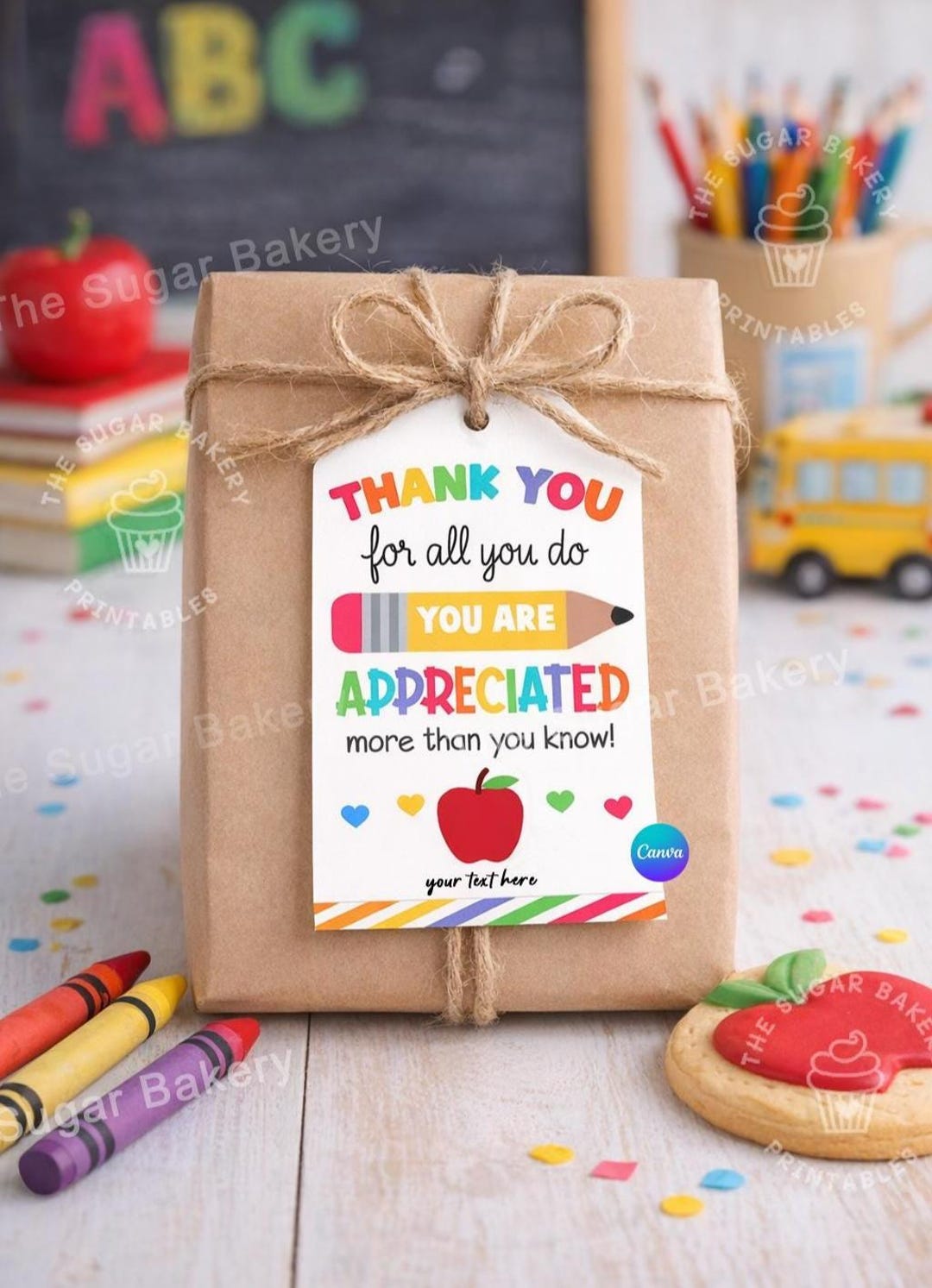 Teacher Appreciation TAGS, TEACHER Thank You Gift Tag, End of School ...