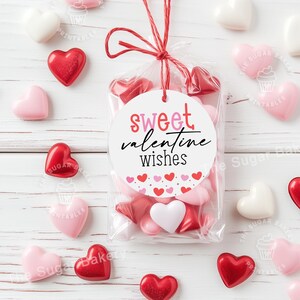Printable Valentines Day Treat Tags, SWEET Valentine Wishes Tag ...
