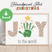 JOY Christmas Tree Handprint Art, Preschool Handprint Art Craft ...