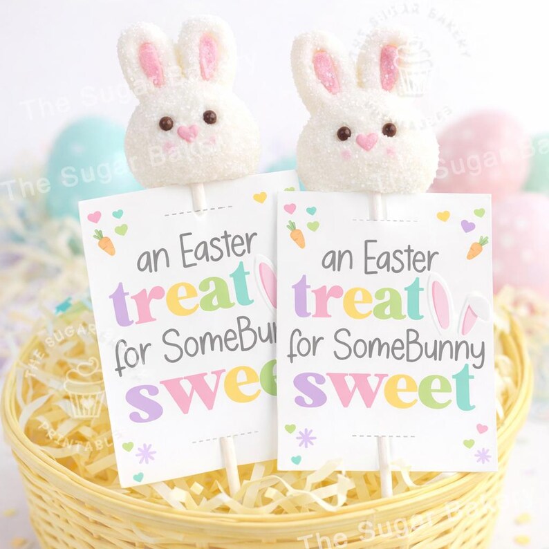 Printable Easter Lollipop Holder, an Easter Treat for Somebunny Sweet ...
