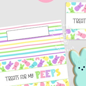 Printable Treats for My PEEPS Bag Topper, Easter Bag Topper, 4" 5" and ...