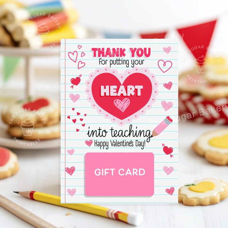 Printable Valentine Gift Card Holder for Teacher, Valentines Day GIFT ...