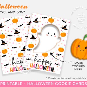Happy Halloween Cookie Card, 3.5x5 Mini Cookie Card, 5x7 Cookie Card ...