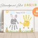 Easter HANDPRINT ART, Printable Bunny & Chick Handprint Craft, Art ...