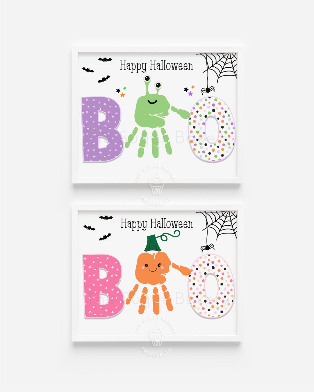 Halloween Handprint Art Craft BOO Printable Kid Craft DIY Pumpkin ...