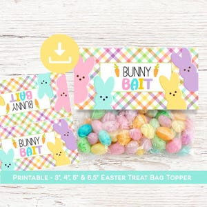 Easter BUNNY BAIT Printable Bag Topper, Easter Treat Bag Colorful ...