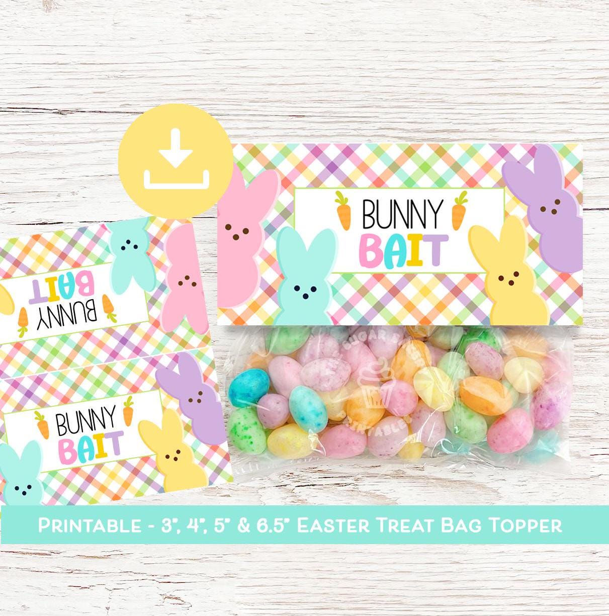Easter BUNNY BAIT Printable Bag Topper, Easter Treat Bag Colorful ...