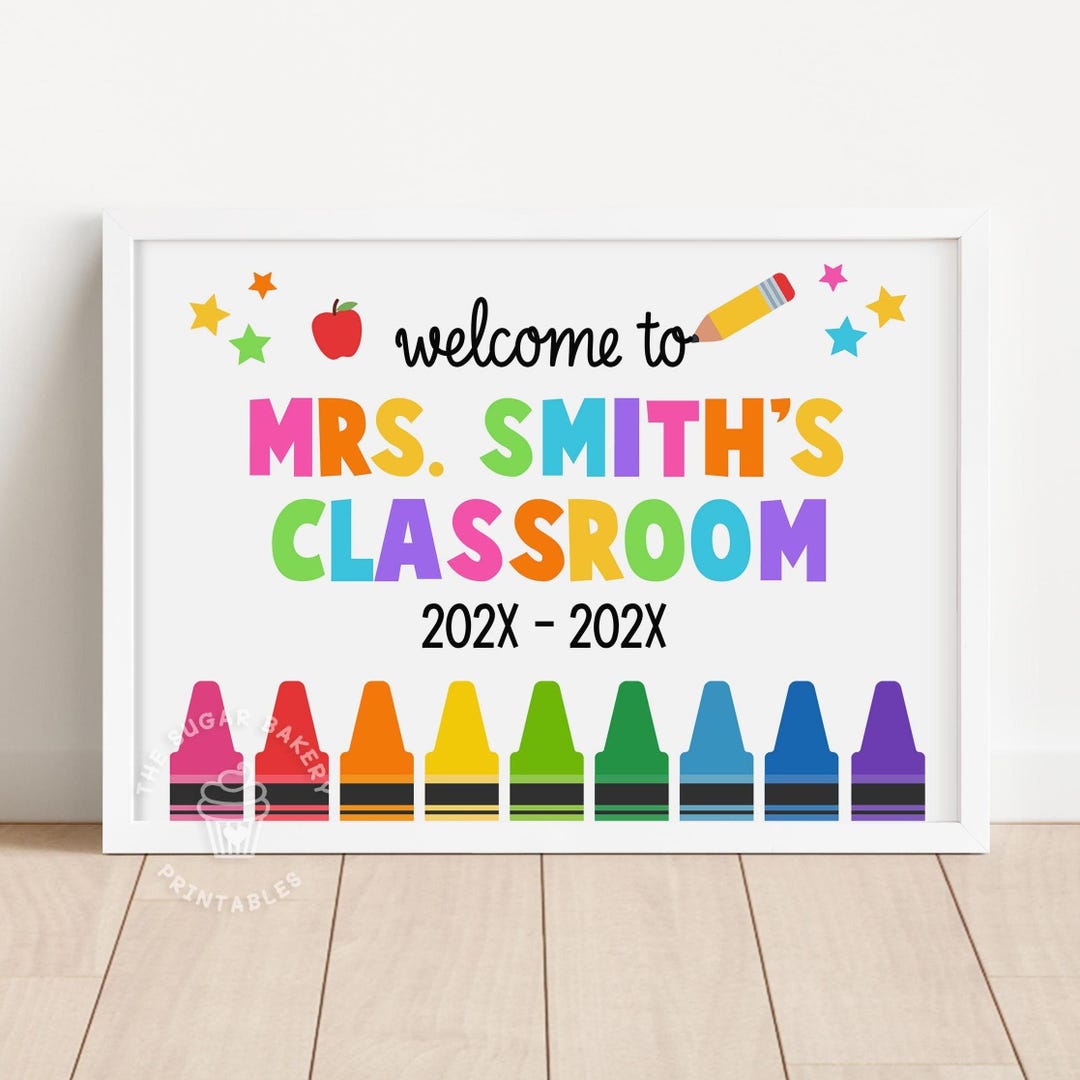 First Day of School CLASSROOM SIGN, Welcome to My Classroom, EDITABLE ...