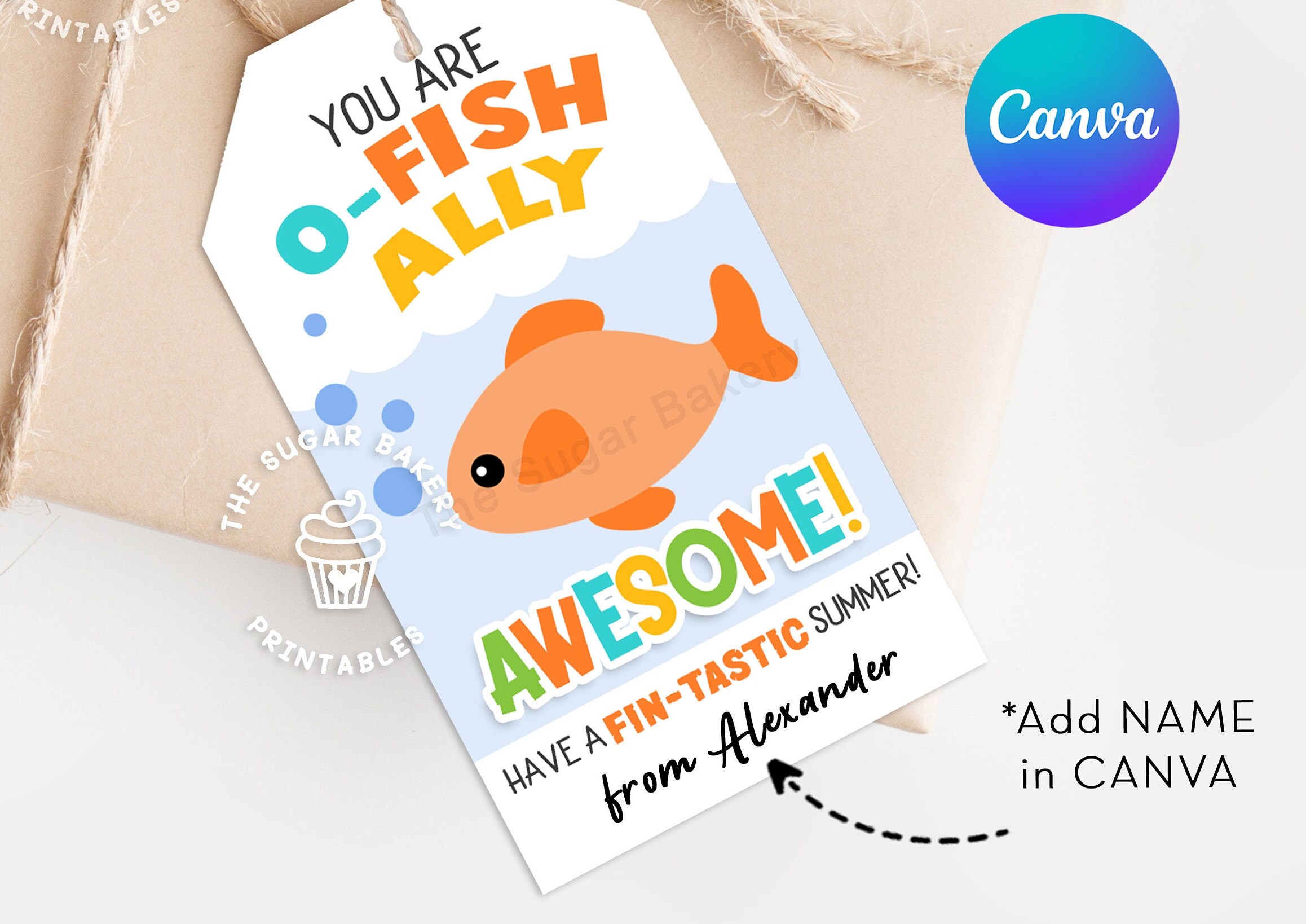 Goldfish Treat TAGS, End of School Year Gifts, Student Gift Tags ...