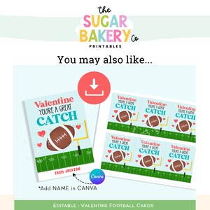 Football Valentine Tags Printable Sports Football All-star Valentine ...