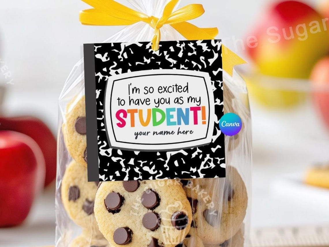 Editable First Day of School Gift Tag From Teacher to Student Printable ...