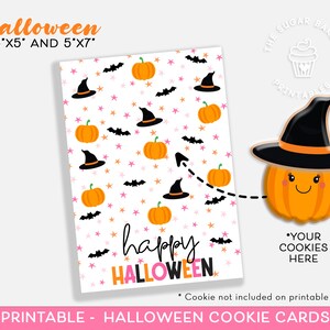 Happy Halloween Cookie Card, 3.5x5 Mini Cookie Card, 5x7 Cookie Card ...