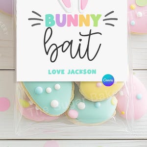 EASTER BUNNY BAIT Food Printable Tags Easter Treat Bag for Kids Easter ...