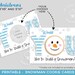 SNOWMAN Cookie Card, Christmas Cookie Card, Winter Snow Cookie Card ...