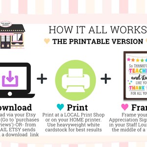 This LOUNGE is STOCKED for You, Thank You TEACHER Staff, Printable ...